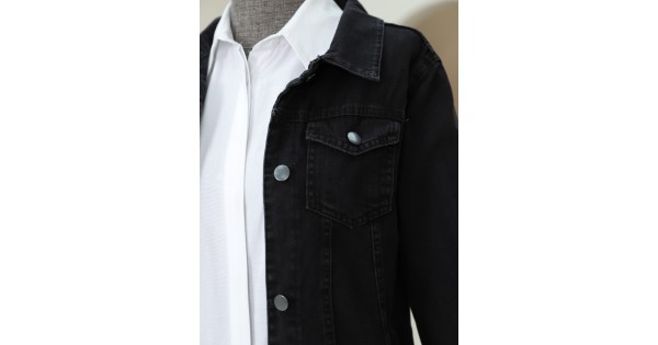 Random wash Denim jacket with Pocket Detail