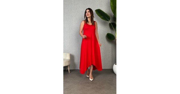 Women's Shoulder Strap Buckle Detail Maxi Dress